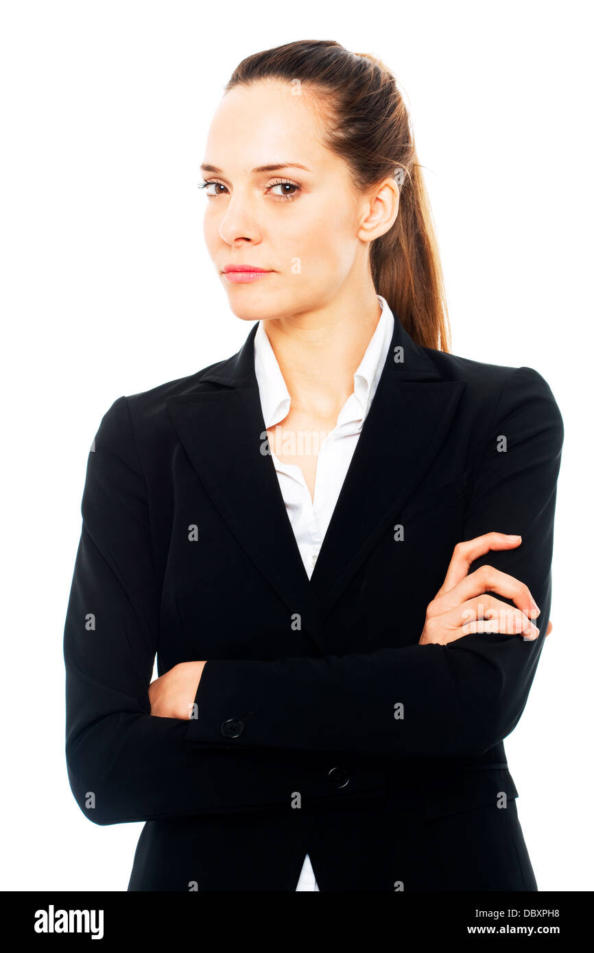 Severe businesswoman arms crossed hi-res stock photography and images ...
