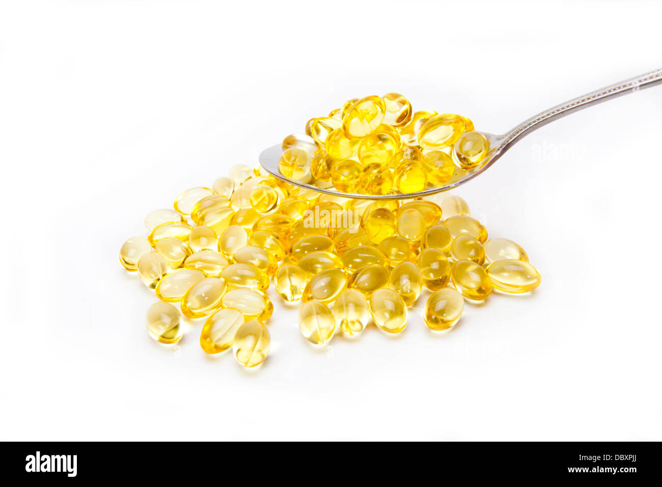 Vitamin e bottle background Cut Out Stock Images & Pictures - Alamy
