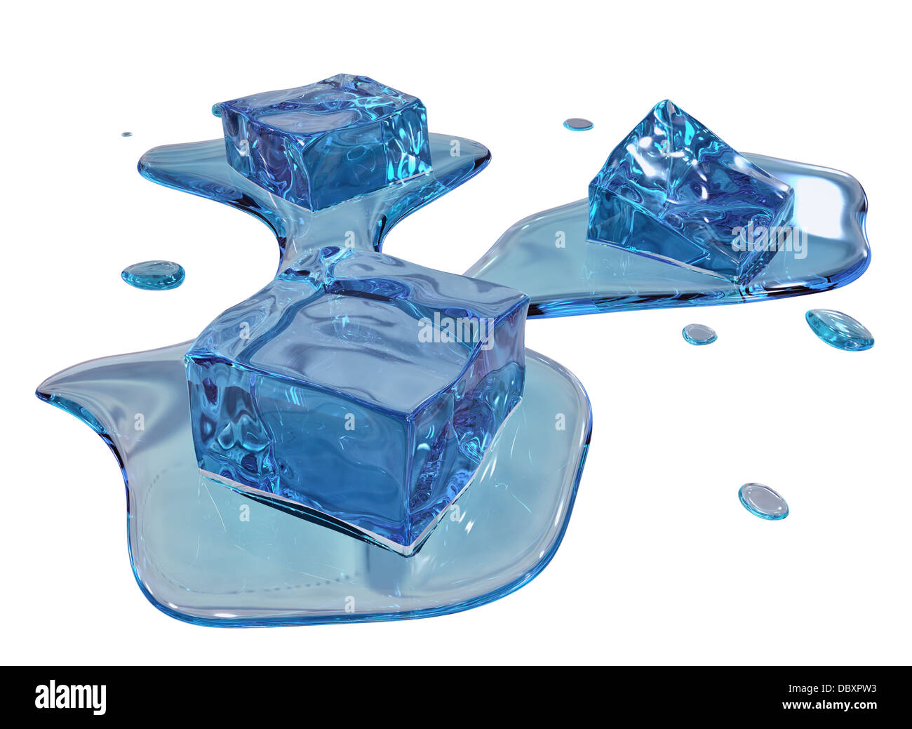 Stylized melting ice cubes Stock Photo - Alamy