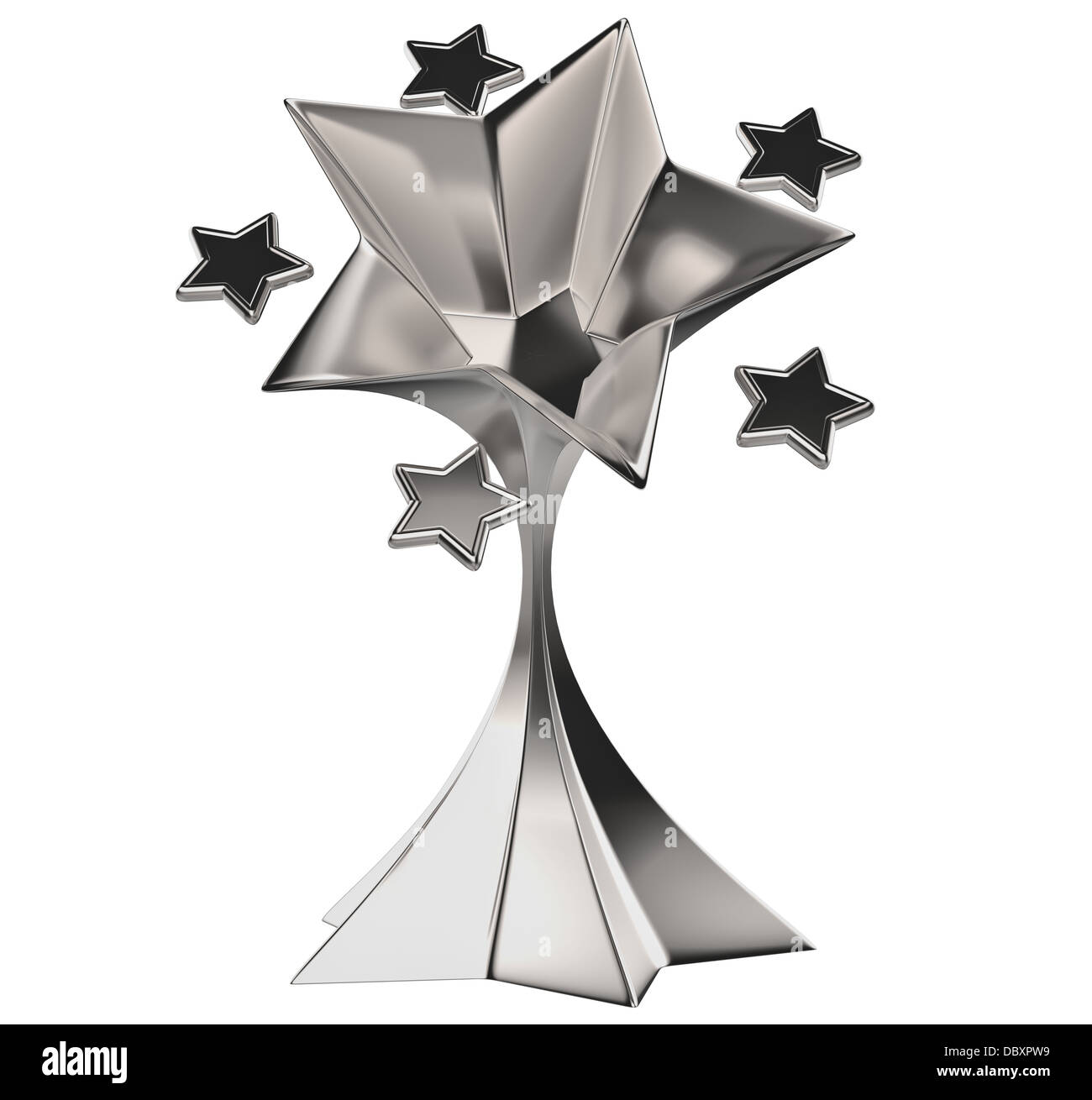 set of seven shiny silver stars in motion Stock Photo - Alamy