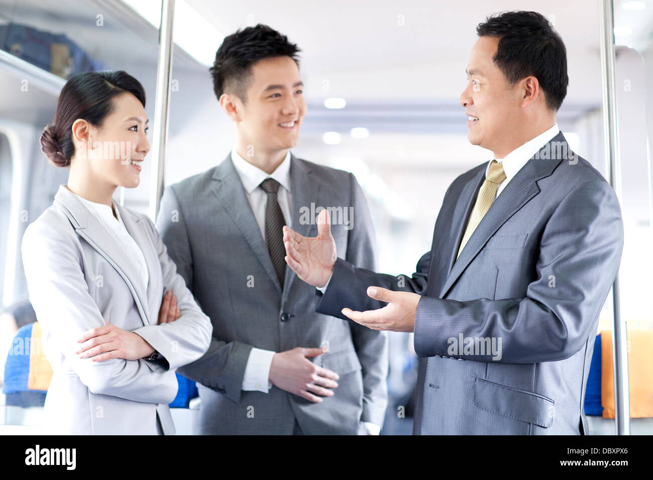 Business People Talking In Subway High Resolution Stock Photography and ...
