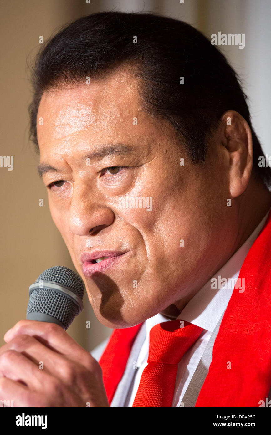 Tokyo, Japan. 5th Aug, 2013Antonio Inoki, who is known for drawing with ...
