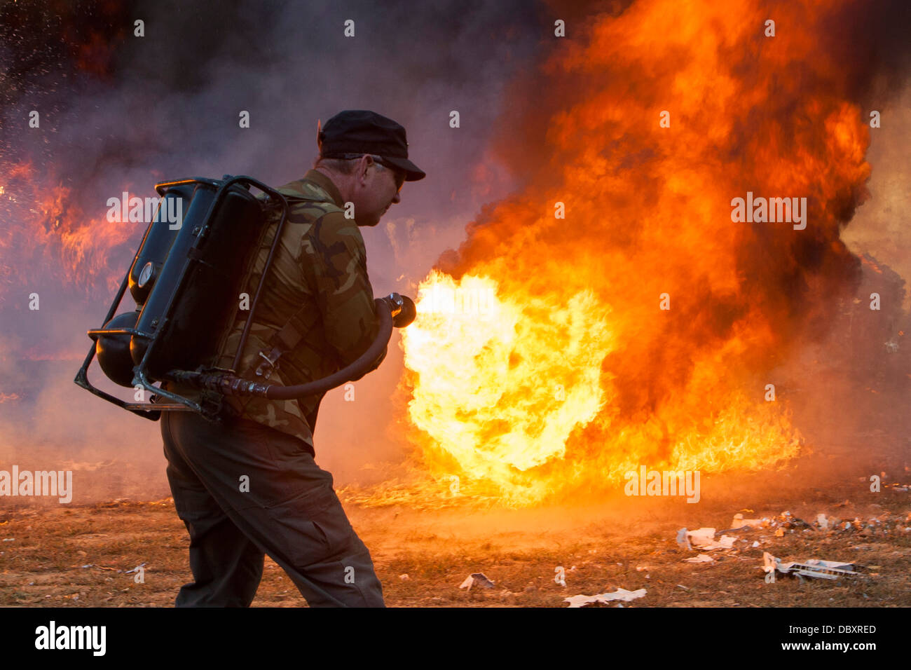 Flame thrower hi-res stock photography and images - Alamy