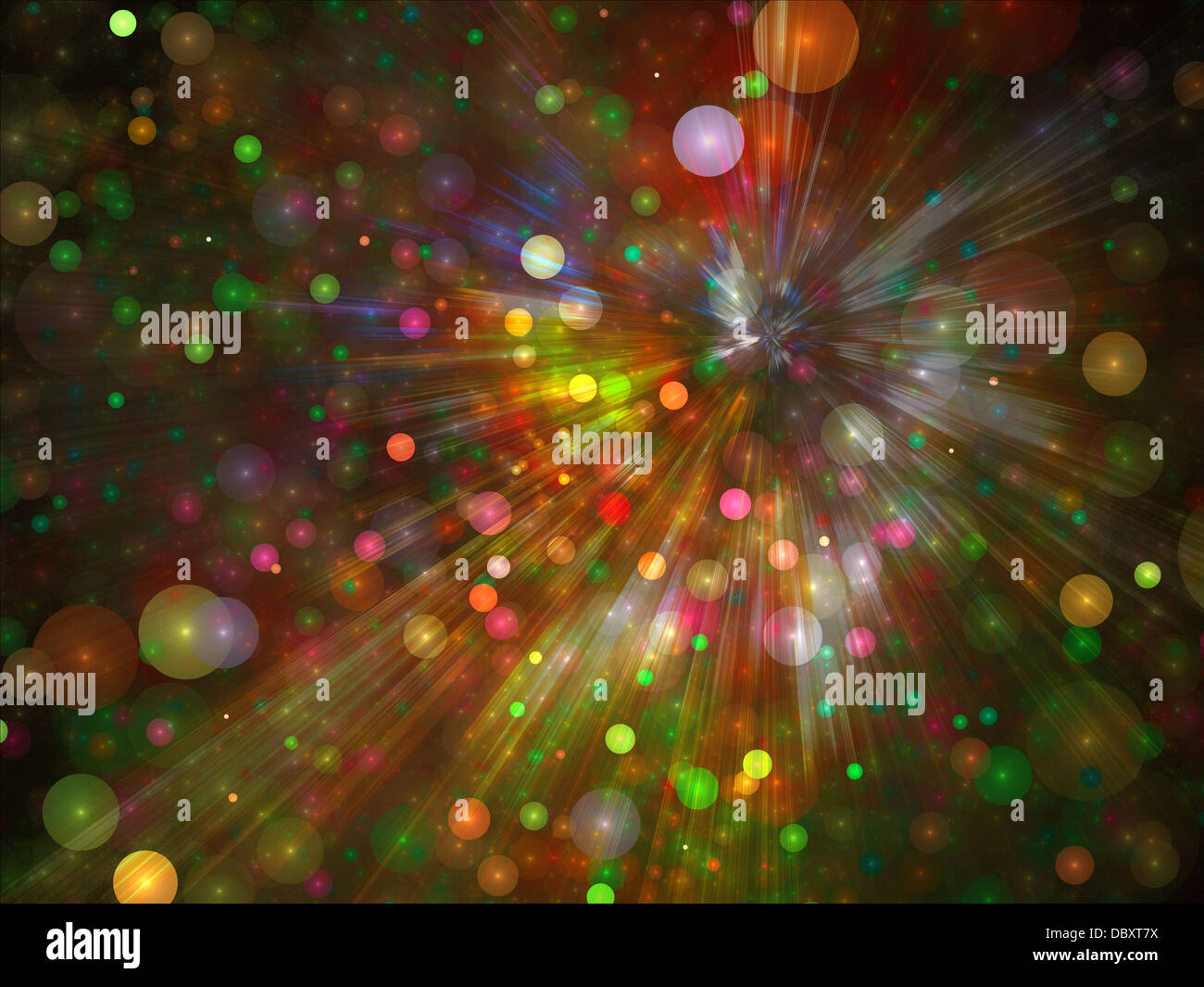 emerging rays with explosion Stock Photo - Alamy