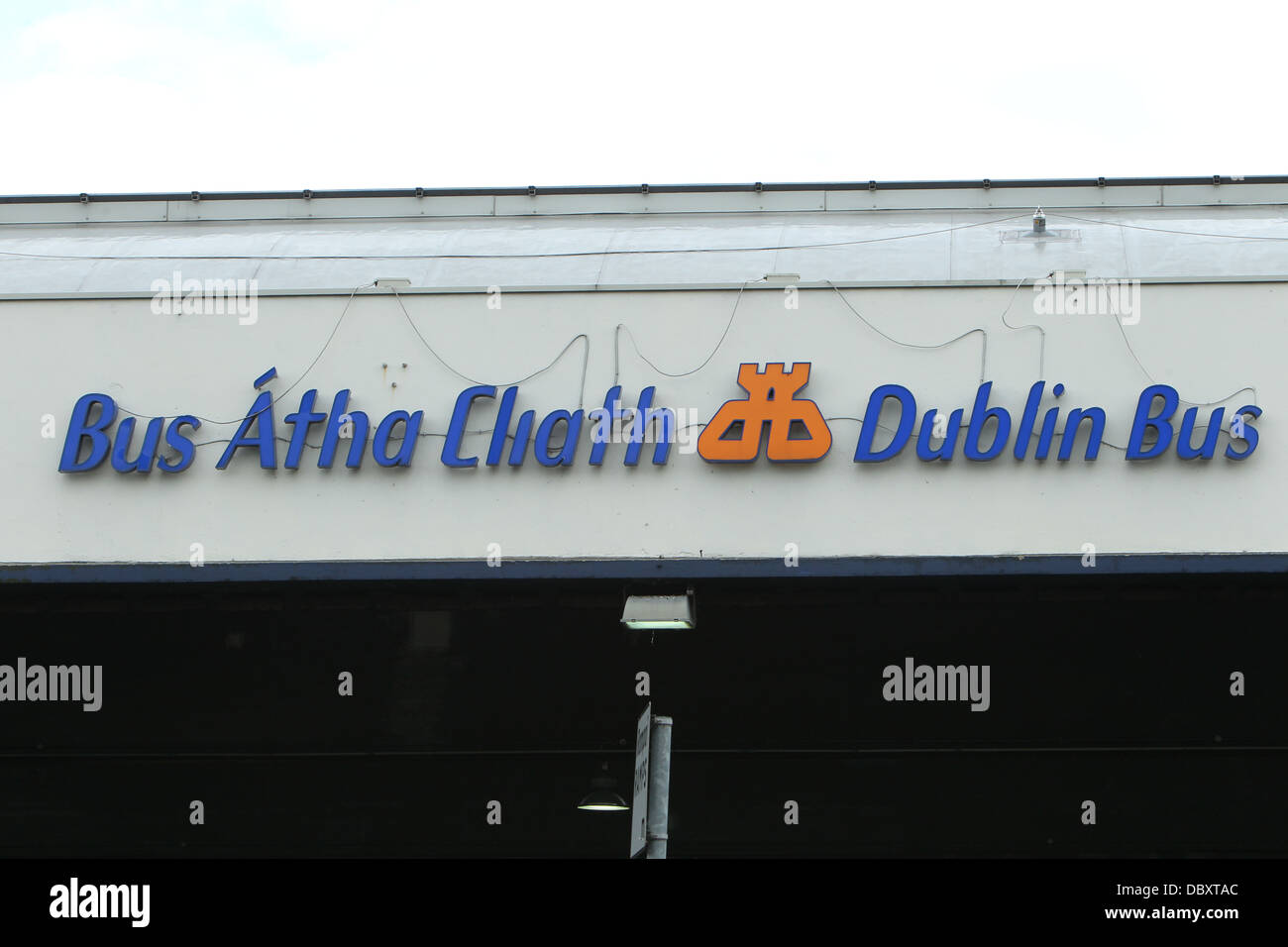 Image of the Dublin Bus sign at the bus depot in Donnybrook, South ...