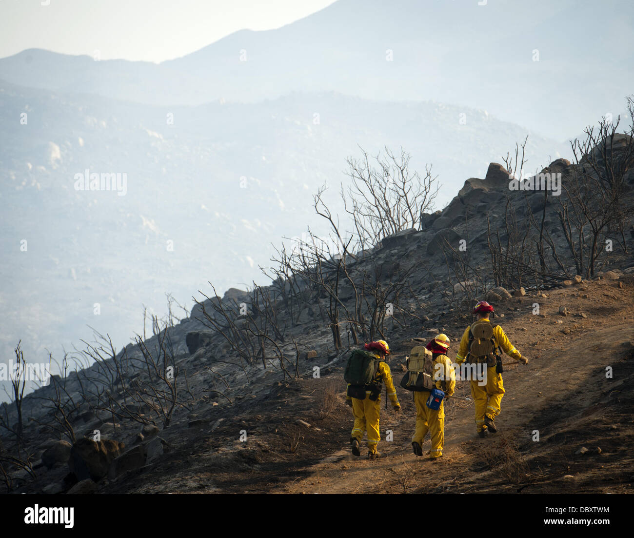 El Cariso, California, USA. 5th Aug, 2013. A trio of Cal Fire ...