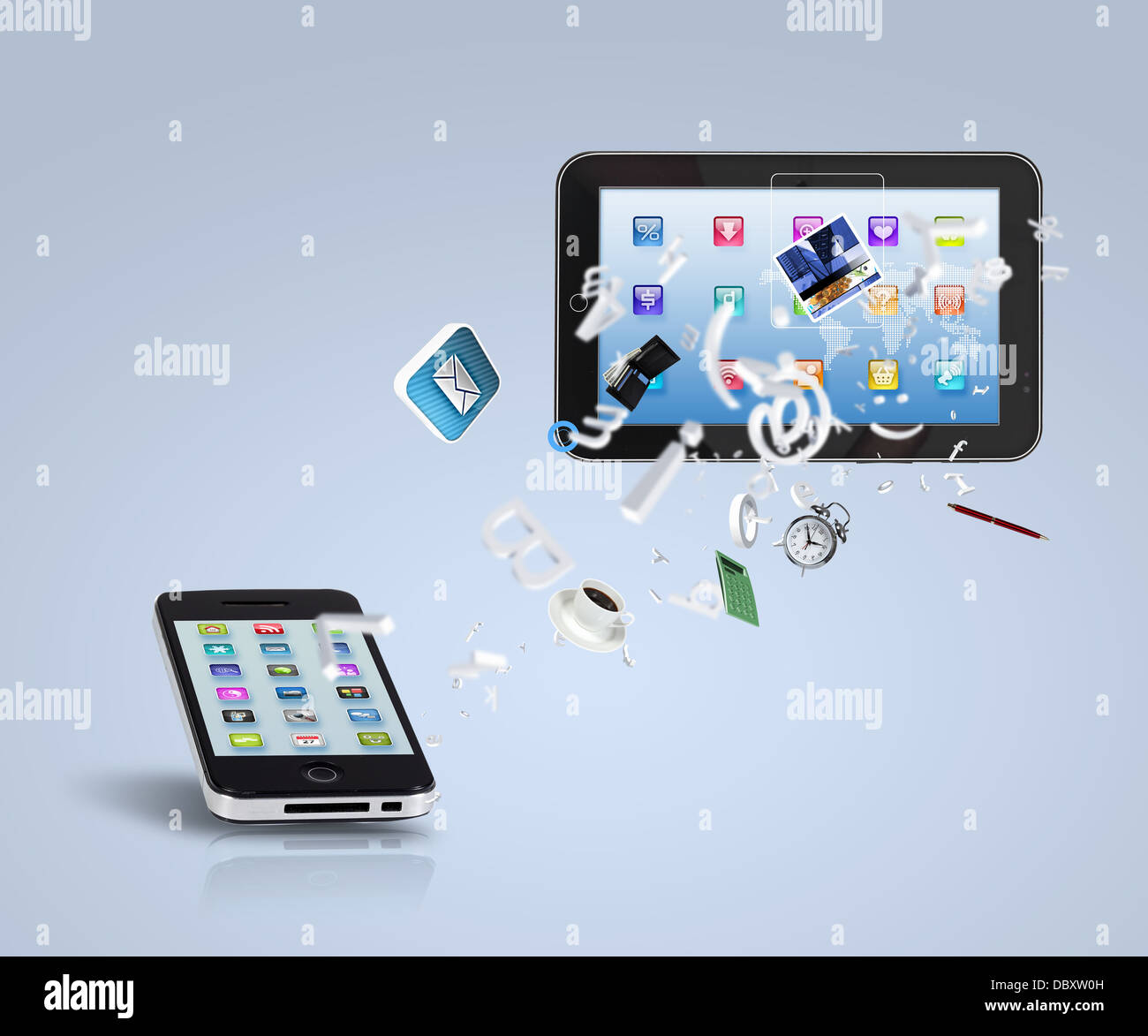 Modern communication technology Stock Photo - Alamy