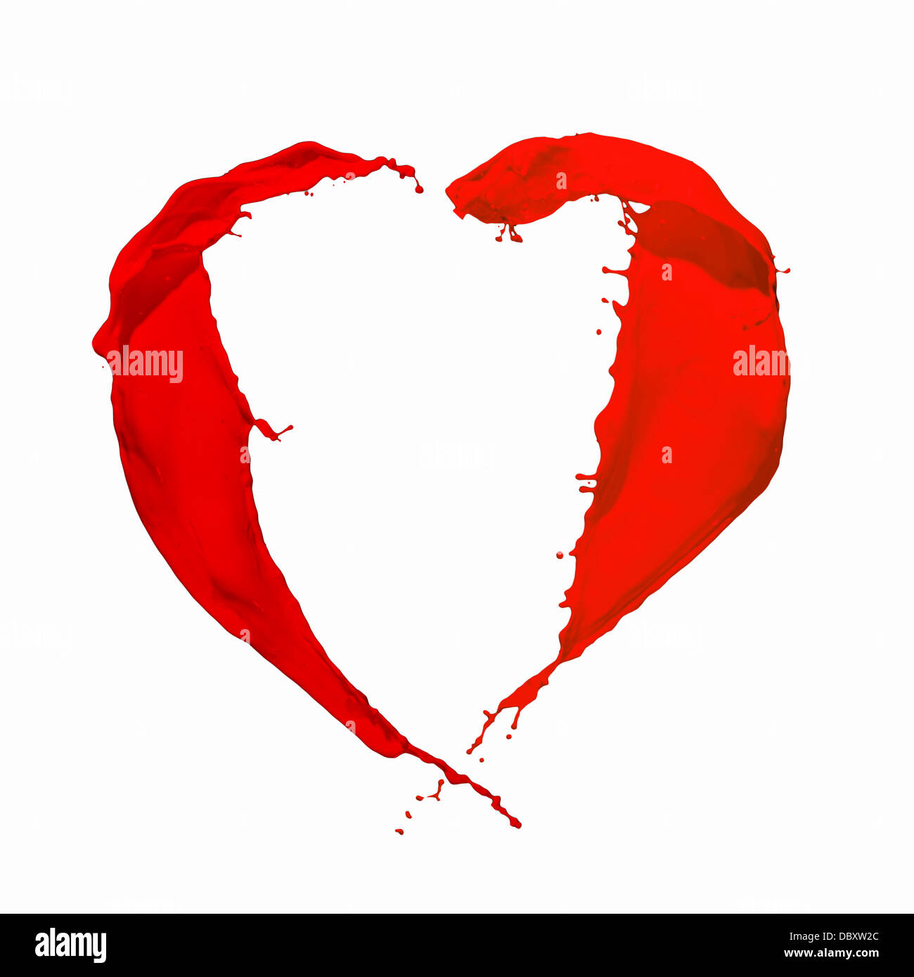 Splash of red colour Cut Out Stock Images & Pictures - Alamy