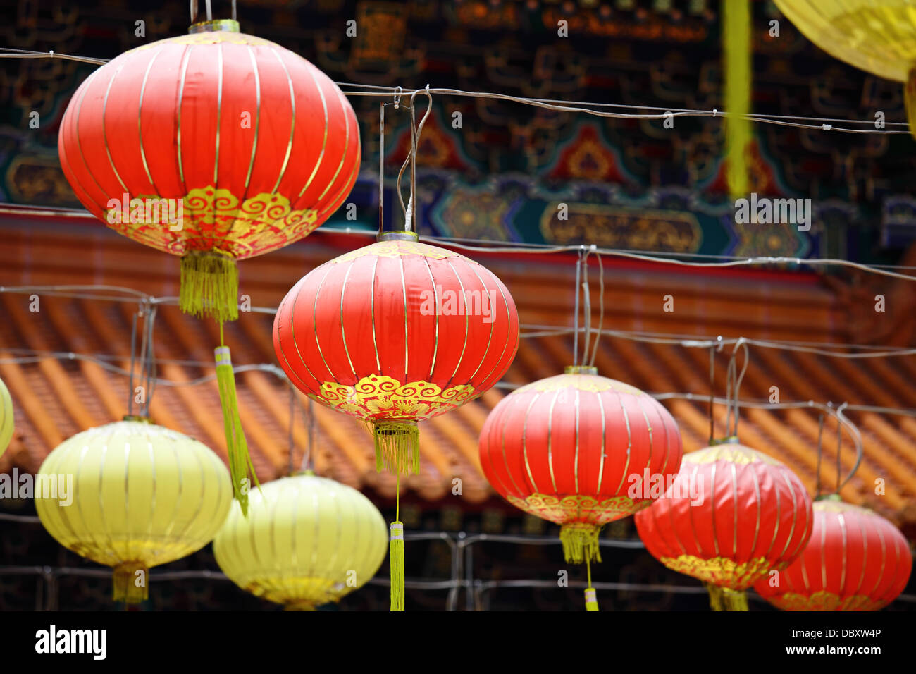 lantern in chinese temple Stock Photo - Alamy