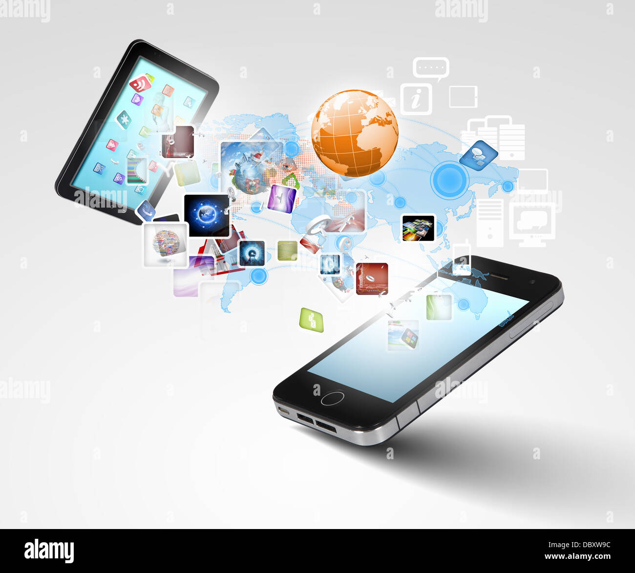 Modern communication technology Stock Photo - Alamy