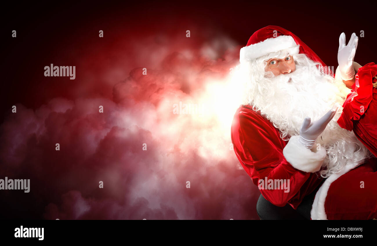 christmas theme with santa Stock Photo - Alamy
