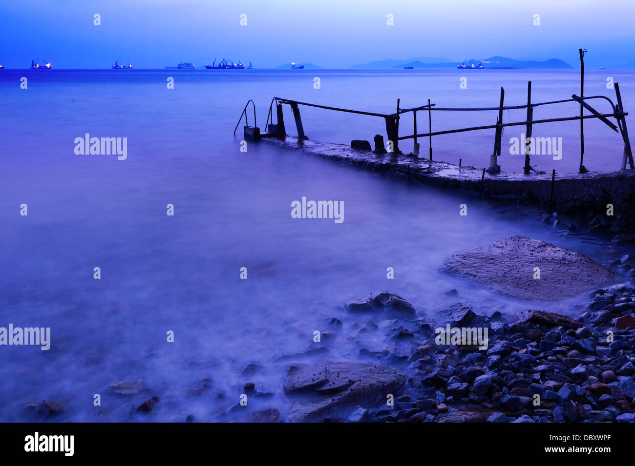 pier with sunset Stock Photo - Alamy