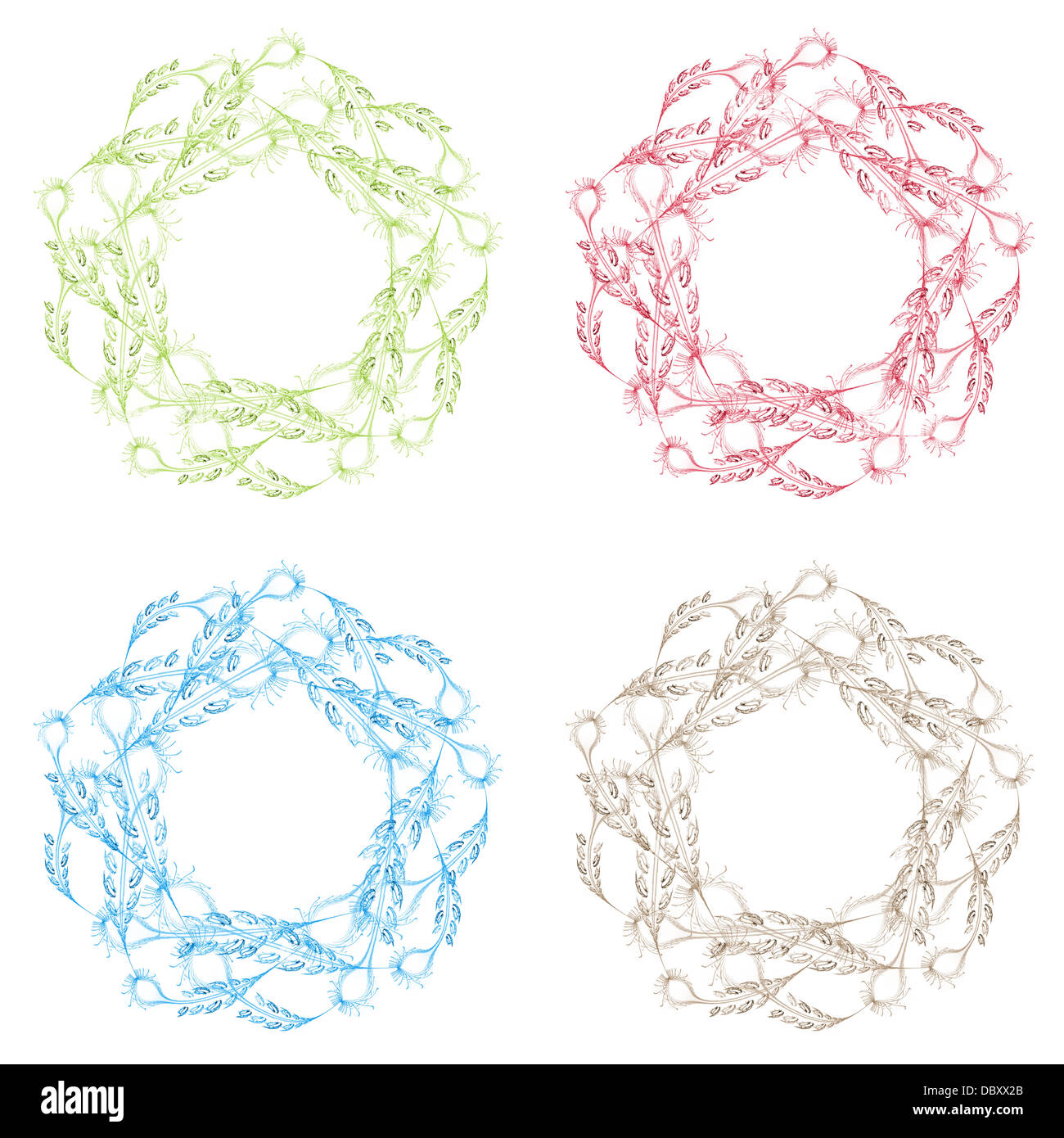 set of symbols in four different colors Stock Photo - Alamy