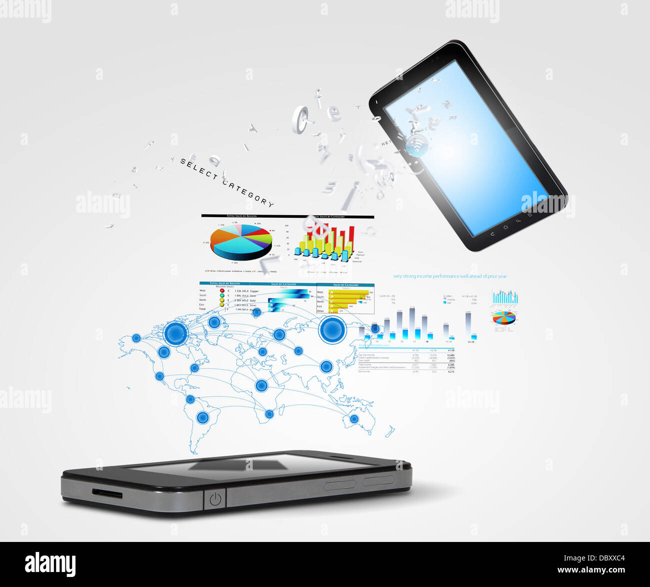 Modern communication technology Stock Photo - Alamy