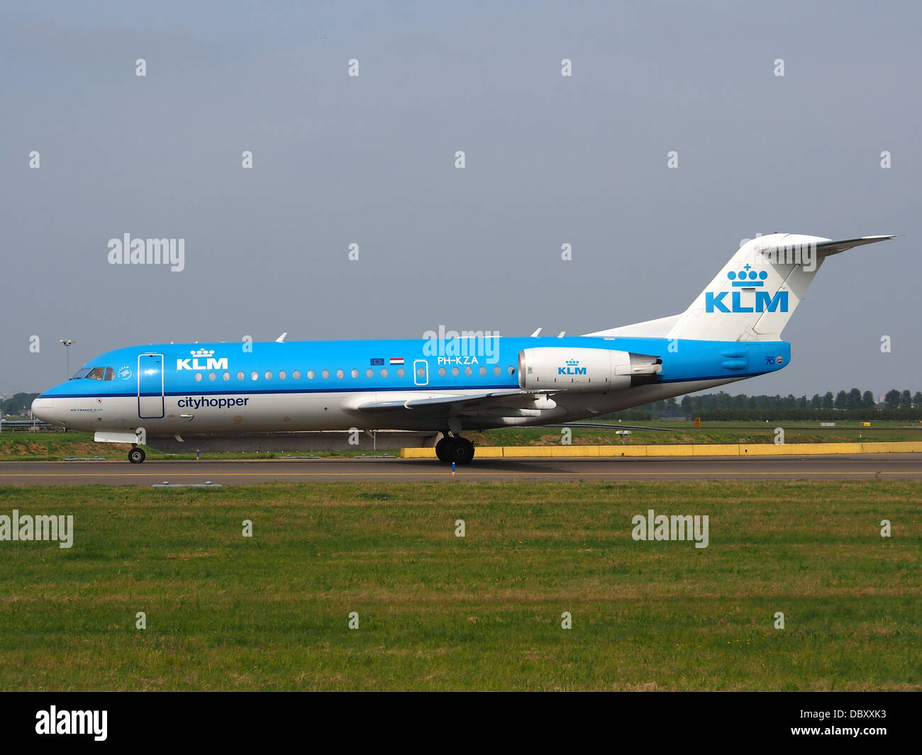 The KLM Cityhopper Fokker F70, registration PH-KZA, was photographed ...