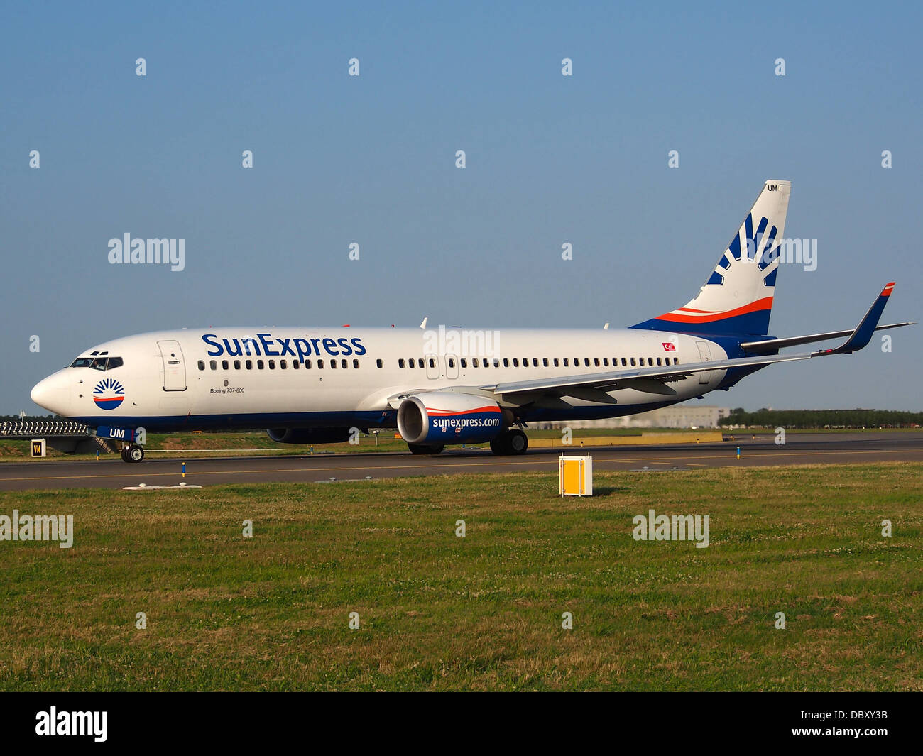 The SunExpress Boeing 737-800, registration TC-SUM, is captured at ...