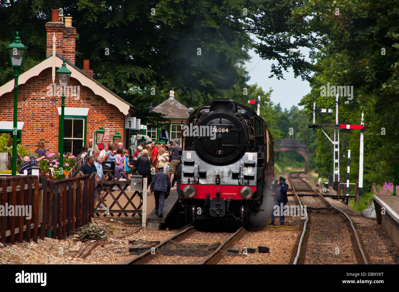 Steam train at Holt station 76084 2-6-0 Steam Locomotive North Norfolk ...