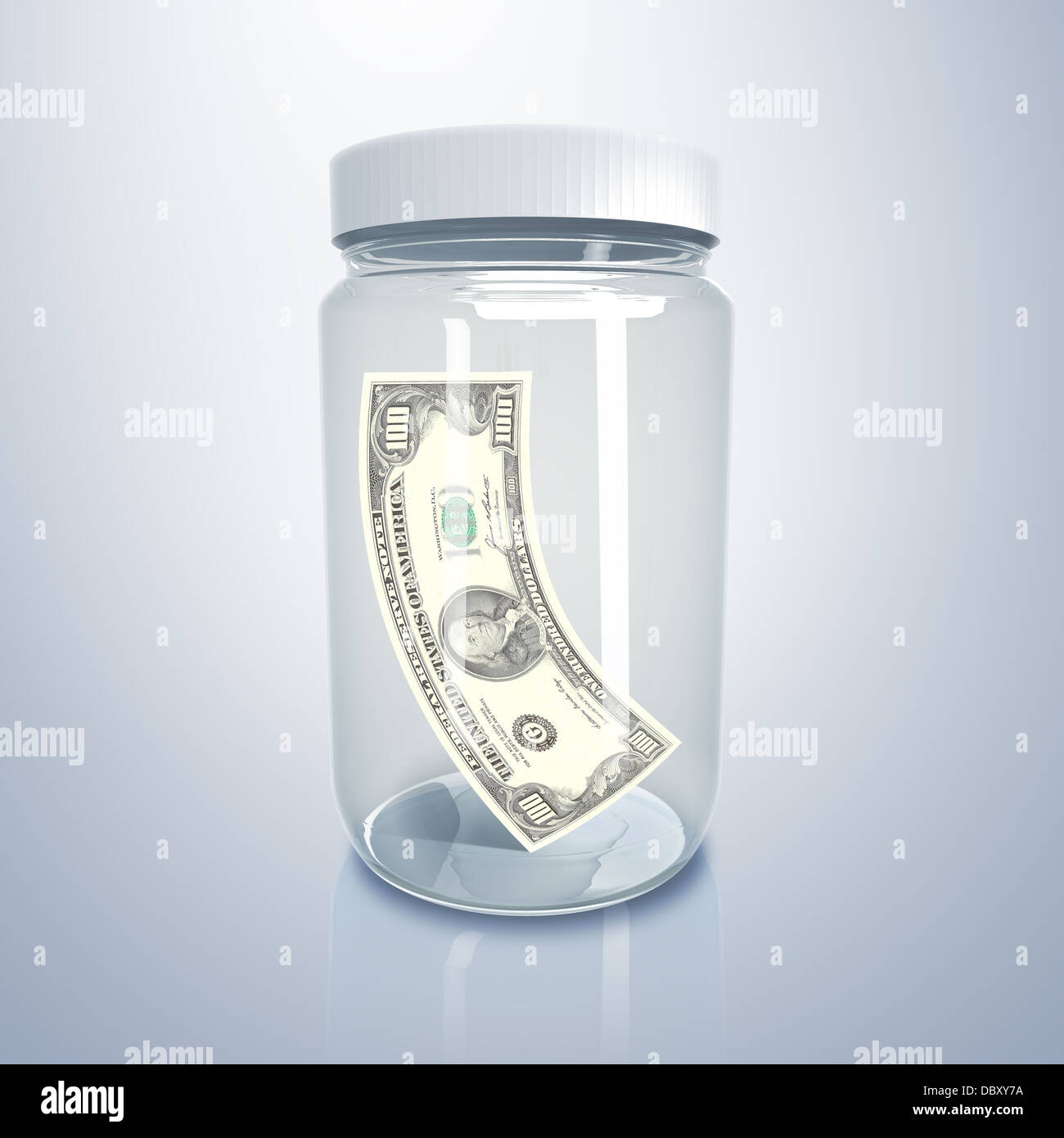 Glass jar with money Stock Photo - Alamy