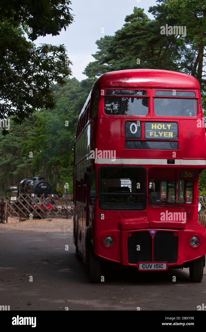 Holt flyer bus at Holt station Stock Photo - Alamy