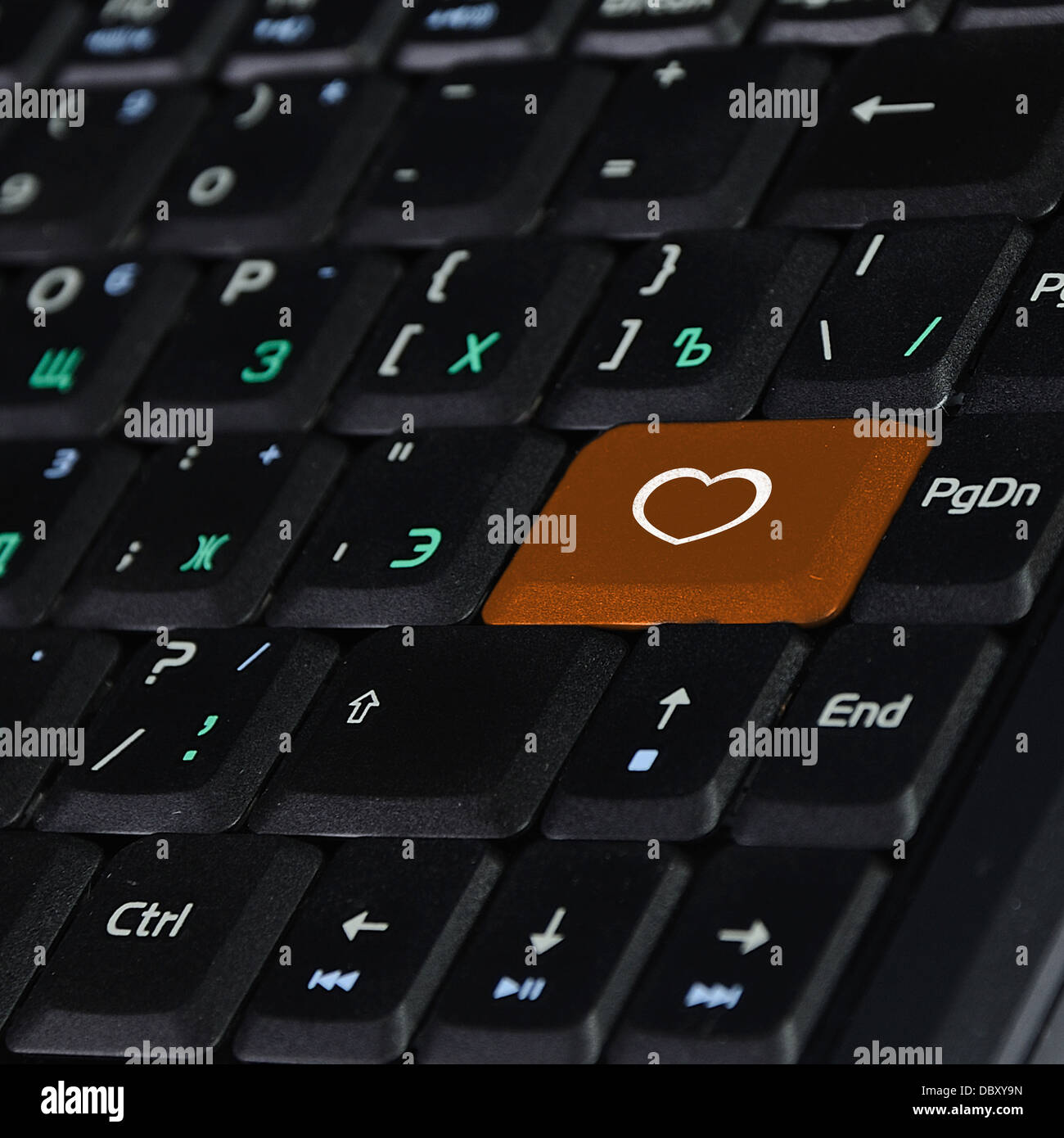 Keyboard with button showing the chat icon Stock Photo - Alamy