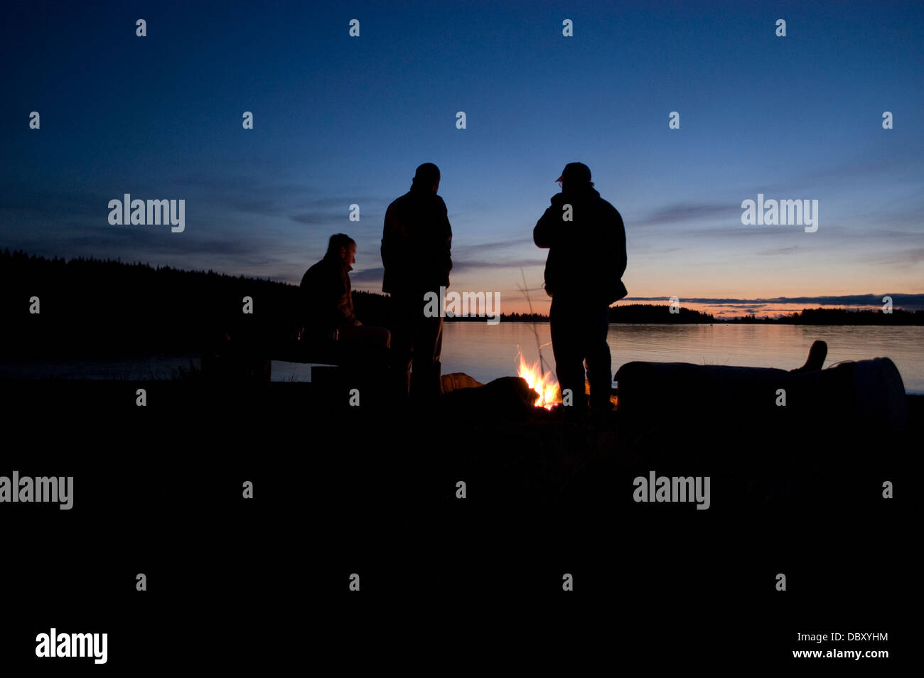 Silhouette fishermen sunset hi-res stock photography and images - Alamy