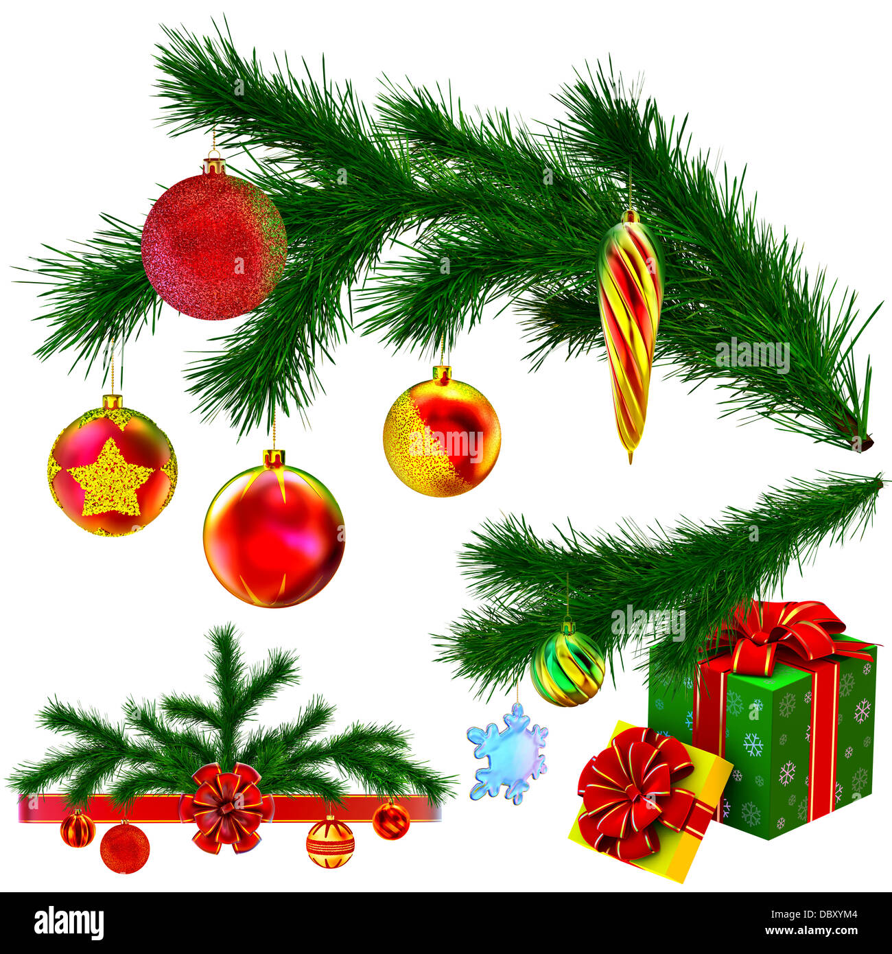 Christmas tree fir Cut Out Stock Images & Pictures - Alamy