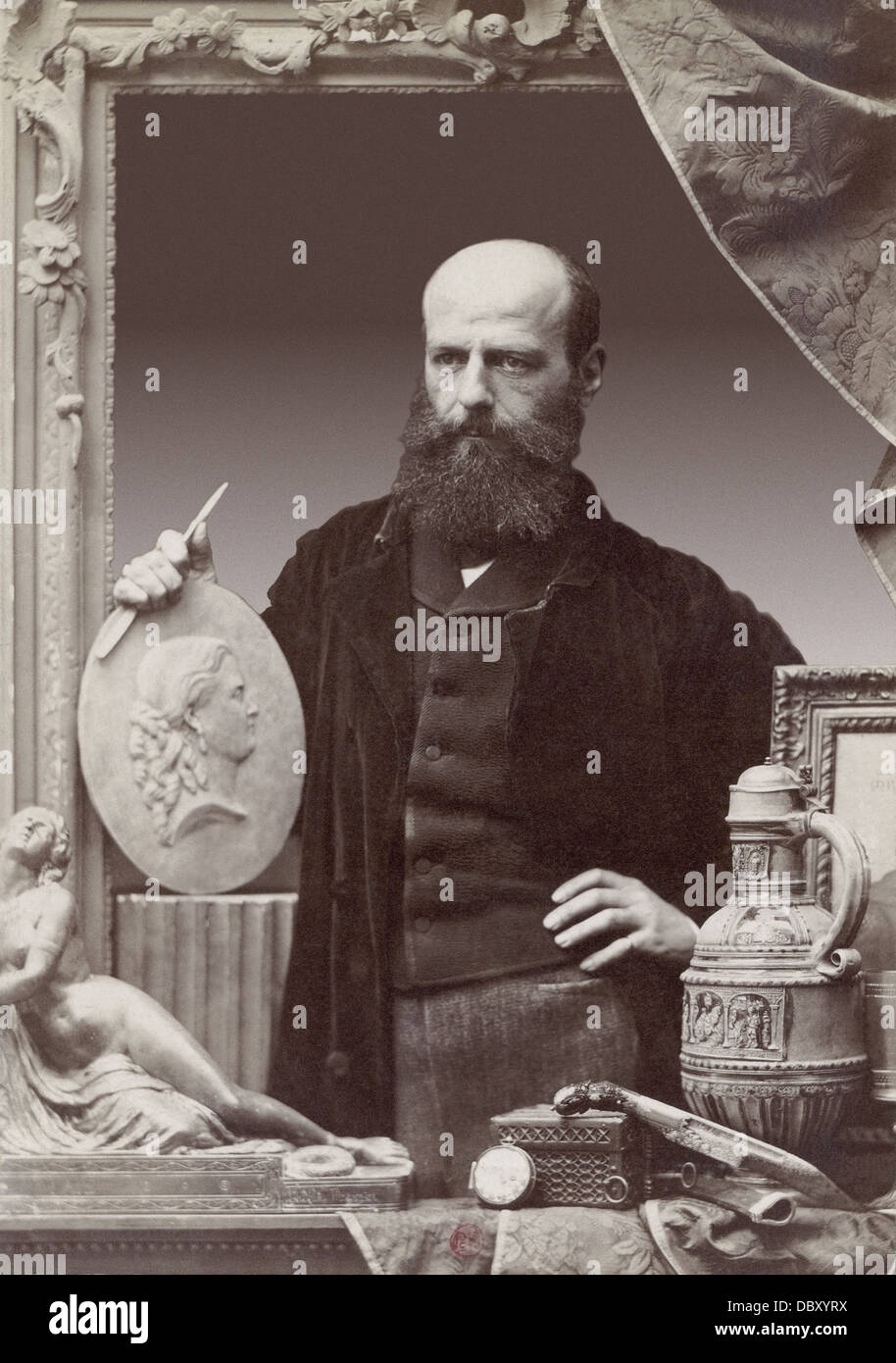 Mathieu-Meusnier (1824 - 1896), French sculptor and collector Stock ...