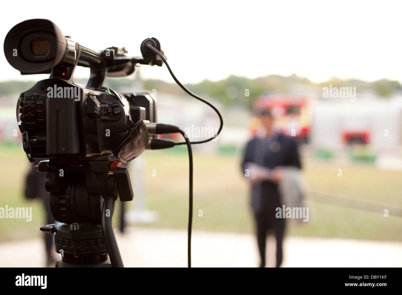 capturing event with professional video camera Stock Photo - Alamy