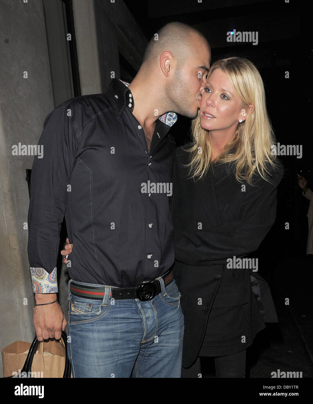 Tara Reid and her husband Zack Kehayov pose for a picture outside their ...