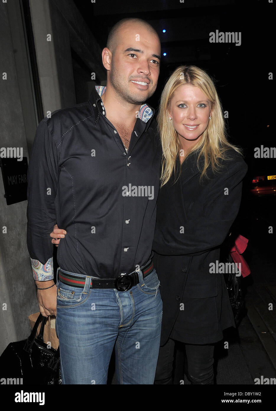 Tara Reid and her husband Zack Kehayov pose for a picture outside their ...