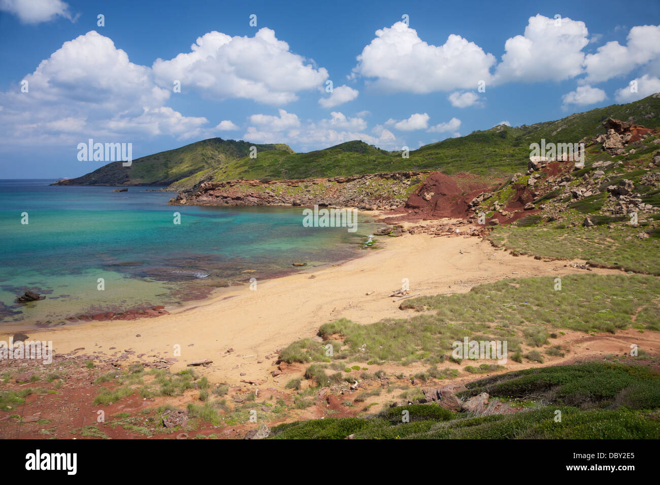 Pilar beach at Menorca island Stock Photo - Alamy