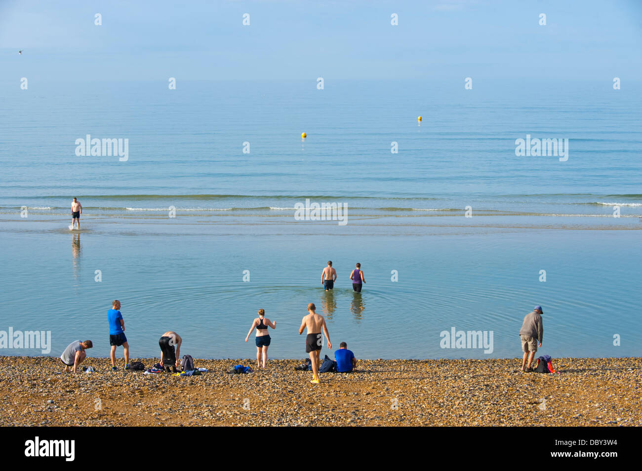 Brighton beach swimming hi-res stock photography and images - Alamy