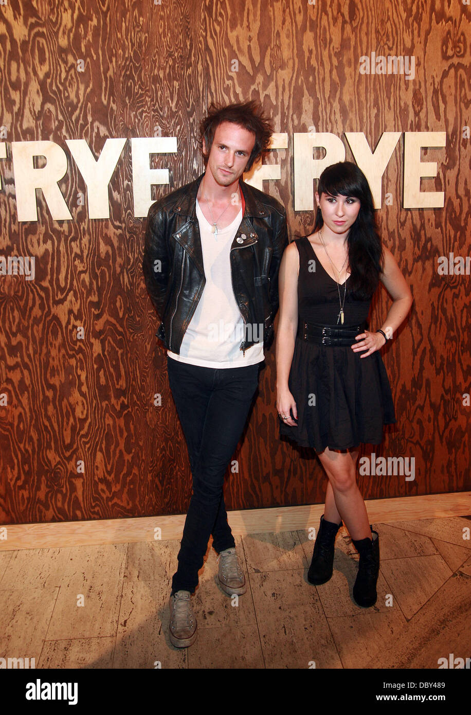 Kris Kovacs and Ellie Innocenti The Frye Company Flagship store Opening ...