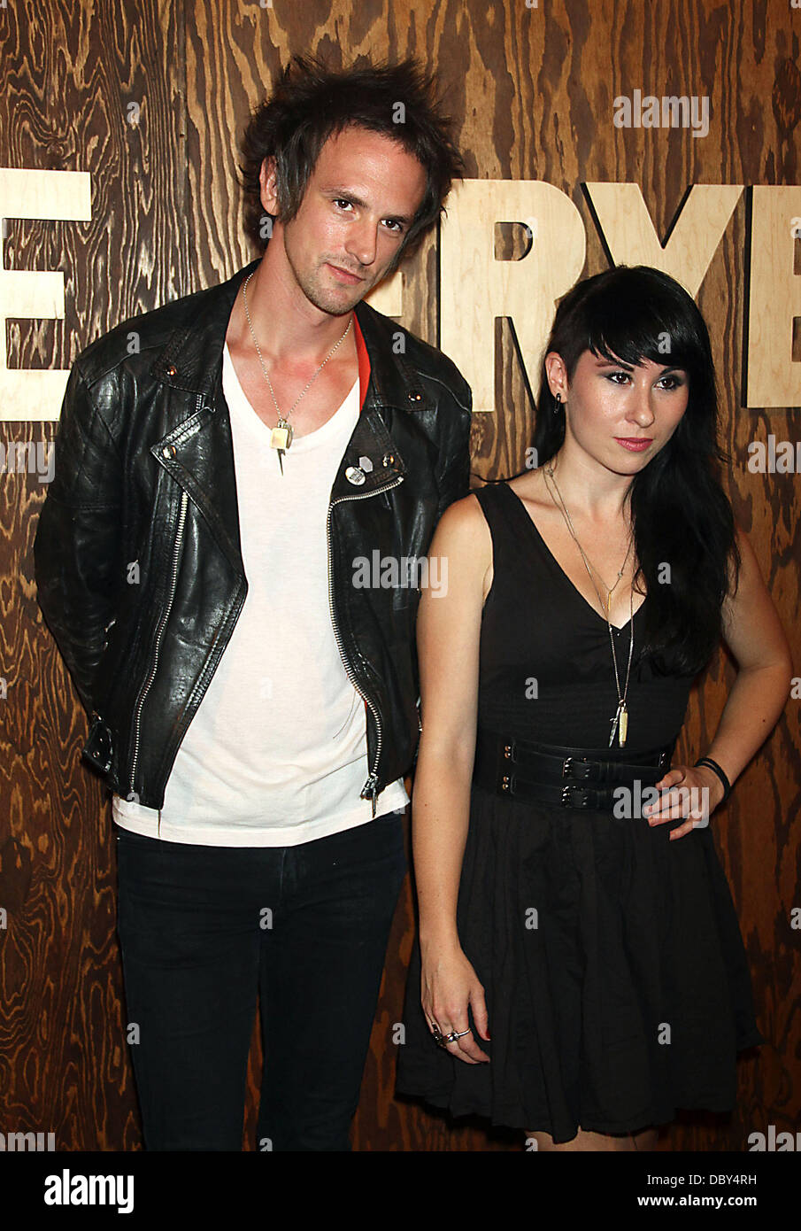 Robbie G of Deluka, Ellie Innocenti The FRYE Company Flagship Opening ...