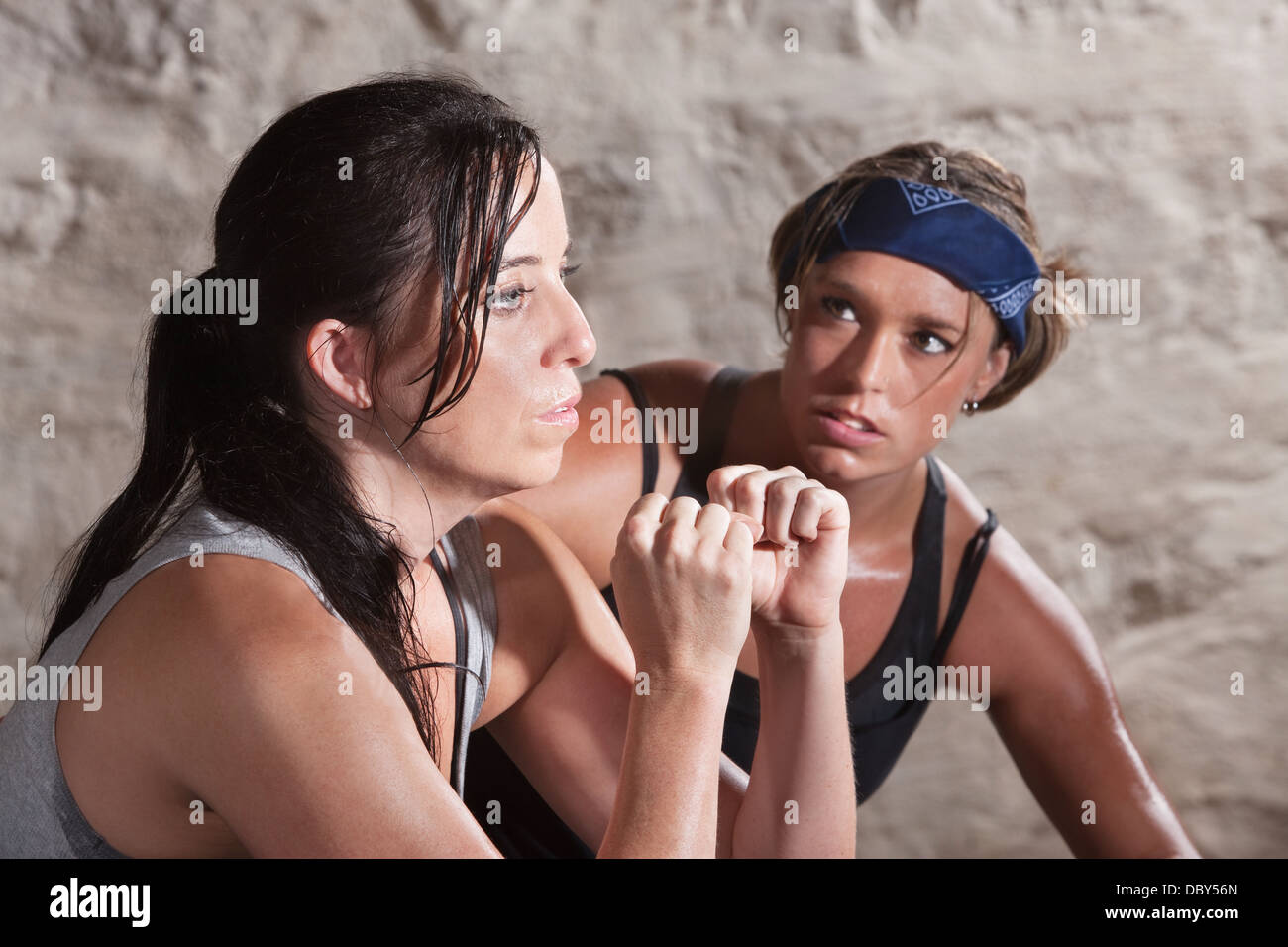 Trainer Watching Athlete During Boot Camp Training Stock Photo - Alamy