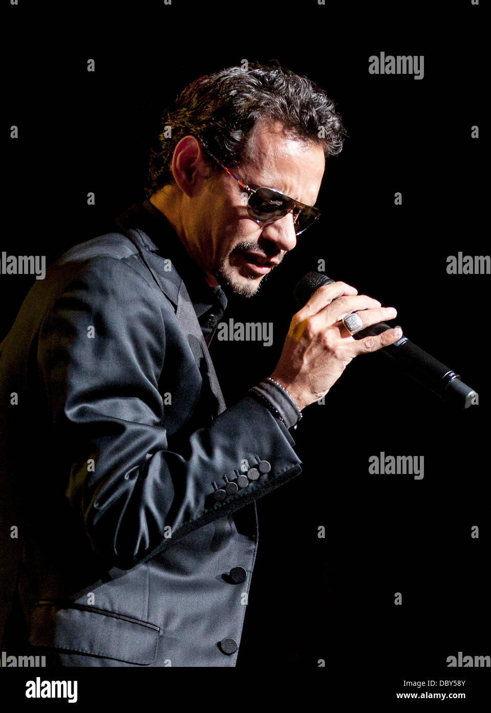 Marc Anthony performing live in concert at Izod Center New Jersey, USA ...
