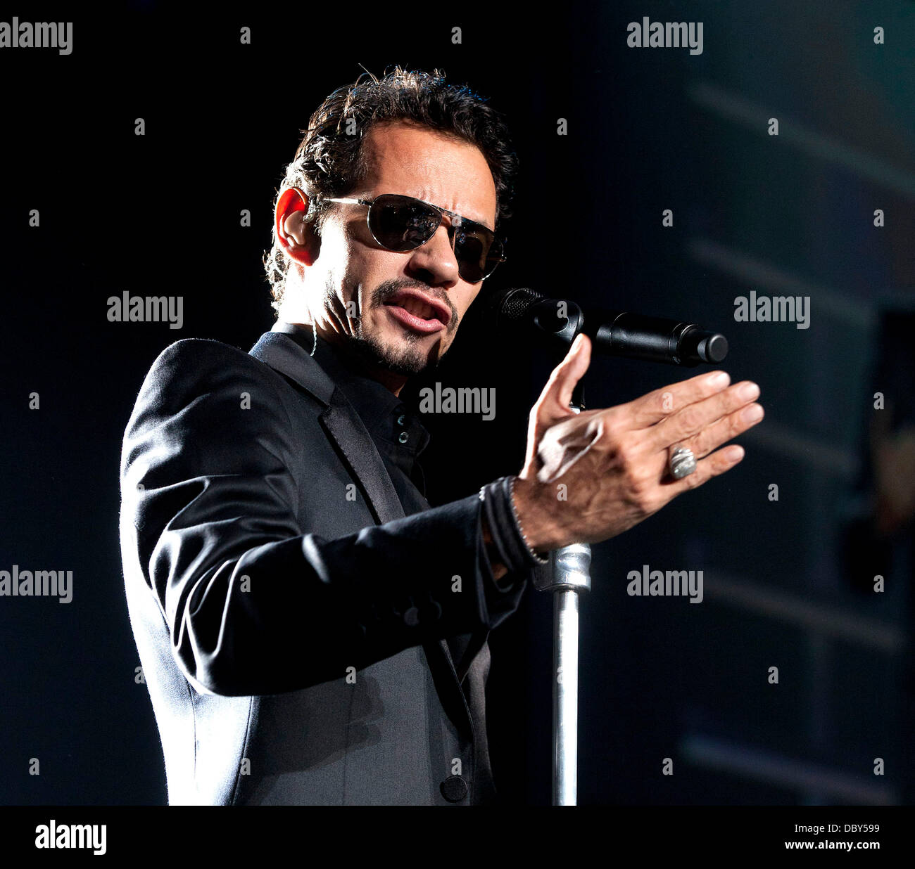 Marc Anthony performing live in concert at Izod Center New Jersey, USA ...