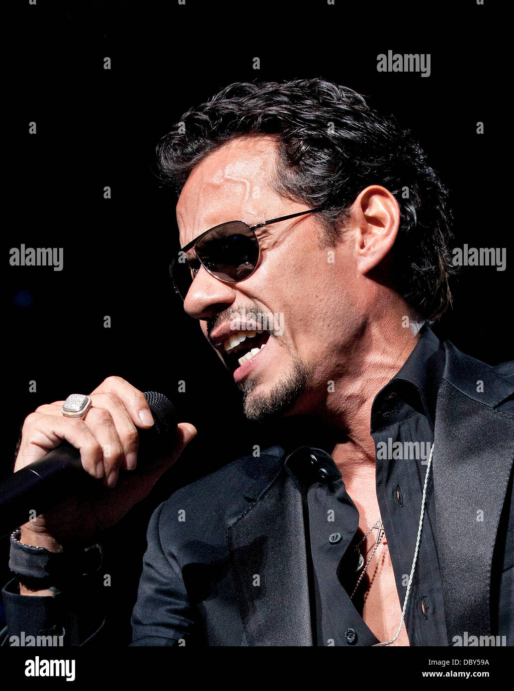 Marc Anthony performing live in concert at Izod Center New Jersey, USA ...
