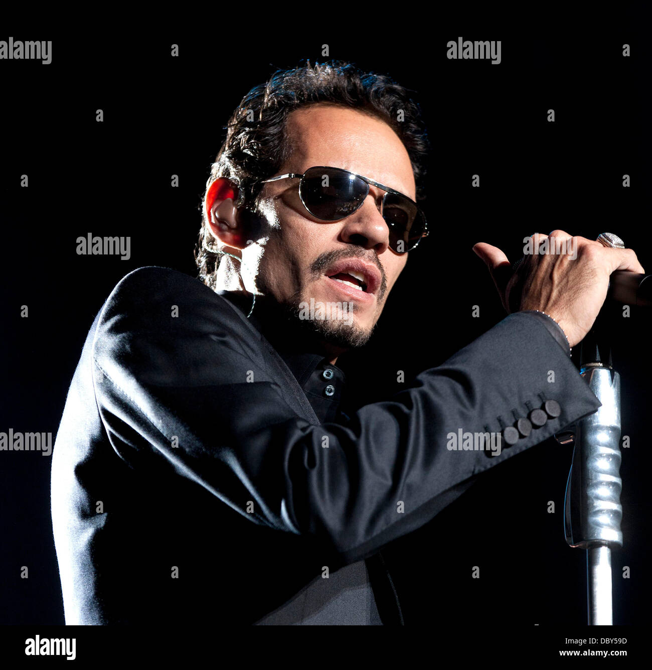 Marc Anthony performing live in concert at Izod Center New Jersey, USA ...