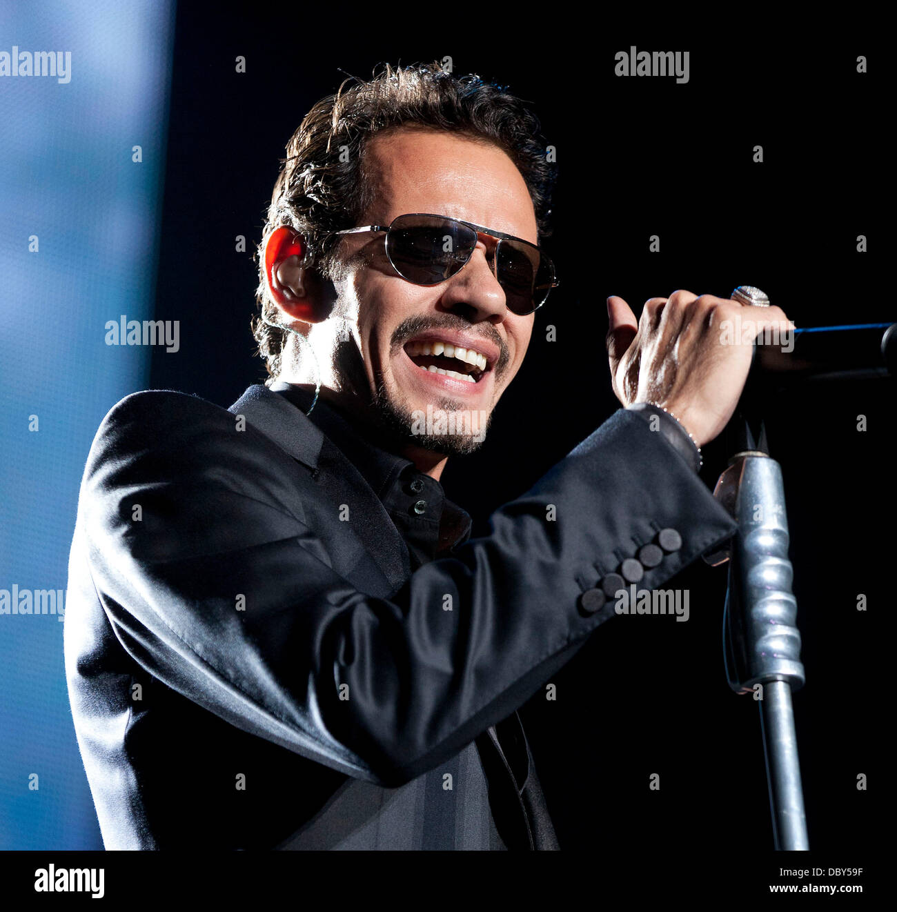 Marc Anthony performing live in concert at Izod Center New Jersey, USA ...