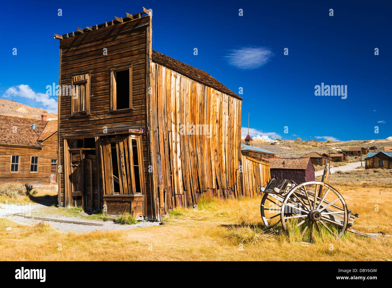 The Swazey Hotel and wagon, Bodie State Historic Park, California USA ...