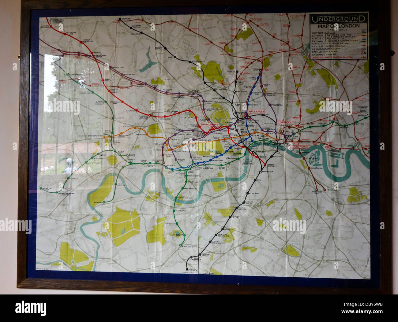 Old underground map hi-res stock photography and images - Alamy