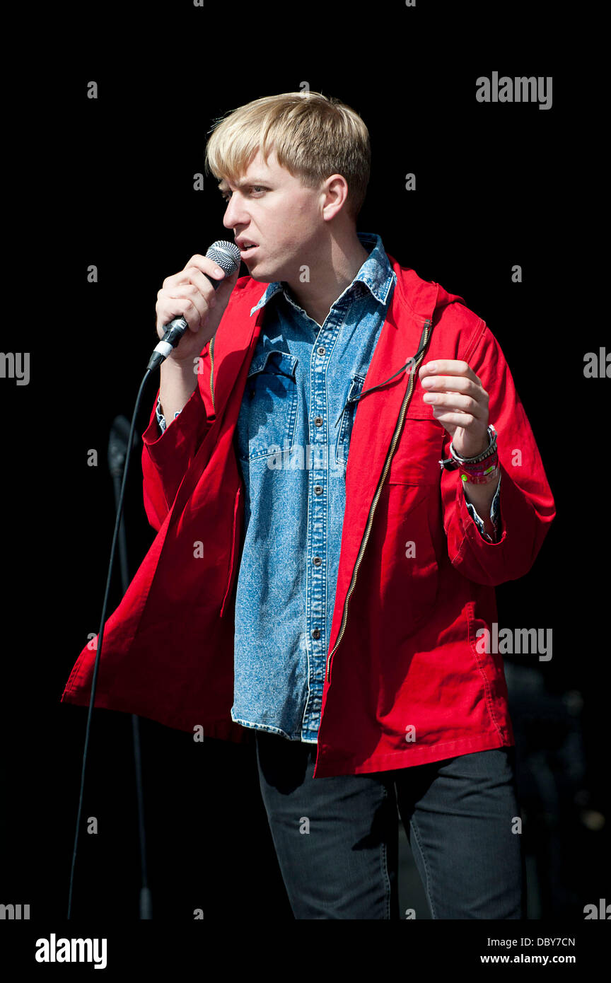 Jonathan Pierce of The Drums Bestival 2011 at the Robin Hill Country ...