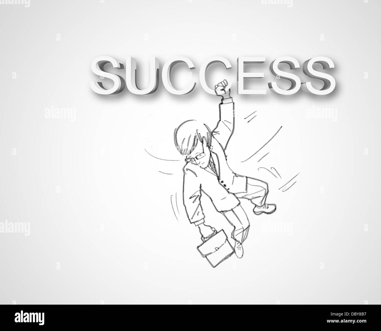 Drawing about success in business Stock Photo - Alamy