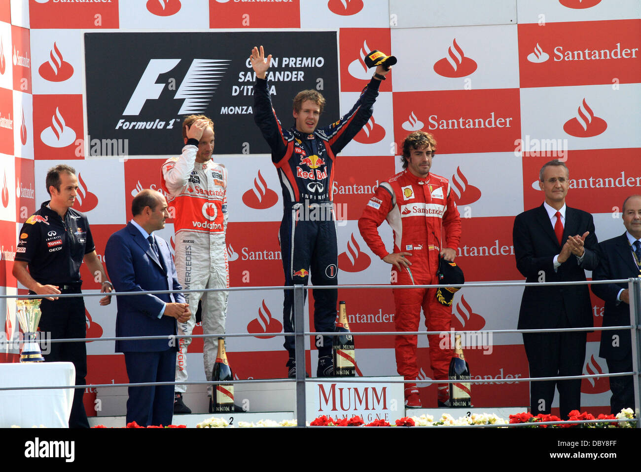 Sebastian Vettel, Jenson Button and Fernando Alonso 2011 Italian ...