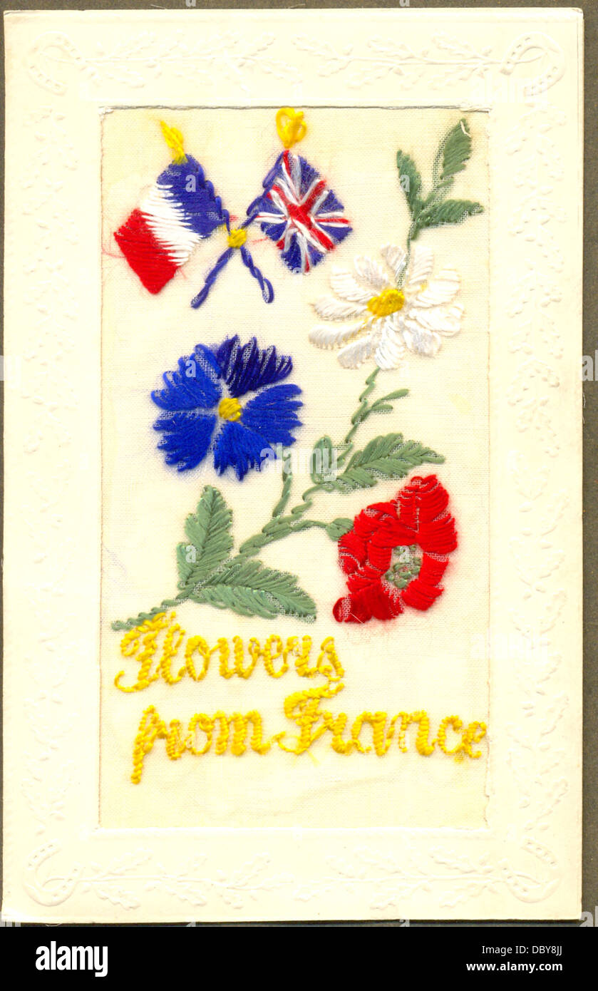 Embroidered silk postcard hi-res stock photography and images - Alamy