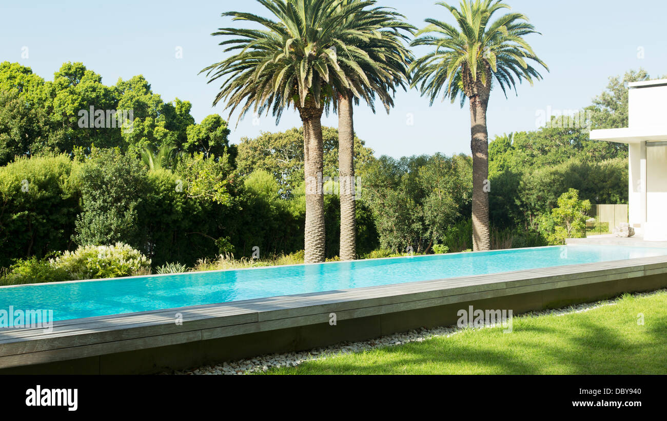 Pool palm tree house hi-res stock photography and images - Alamy