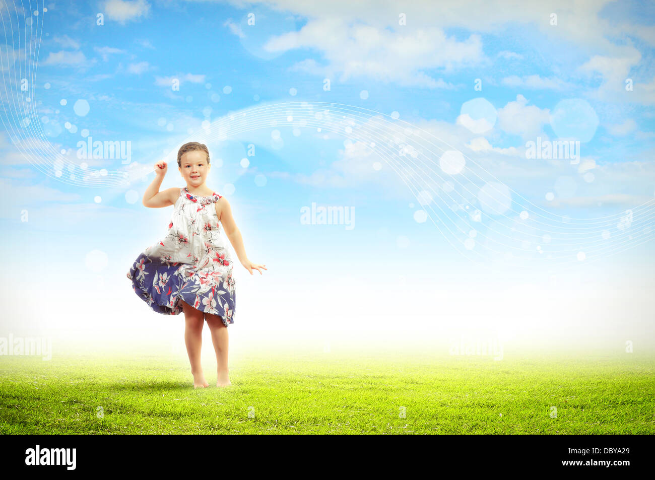 happy kid jumping Stock Photo - Alamy