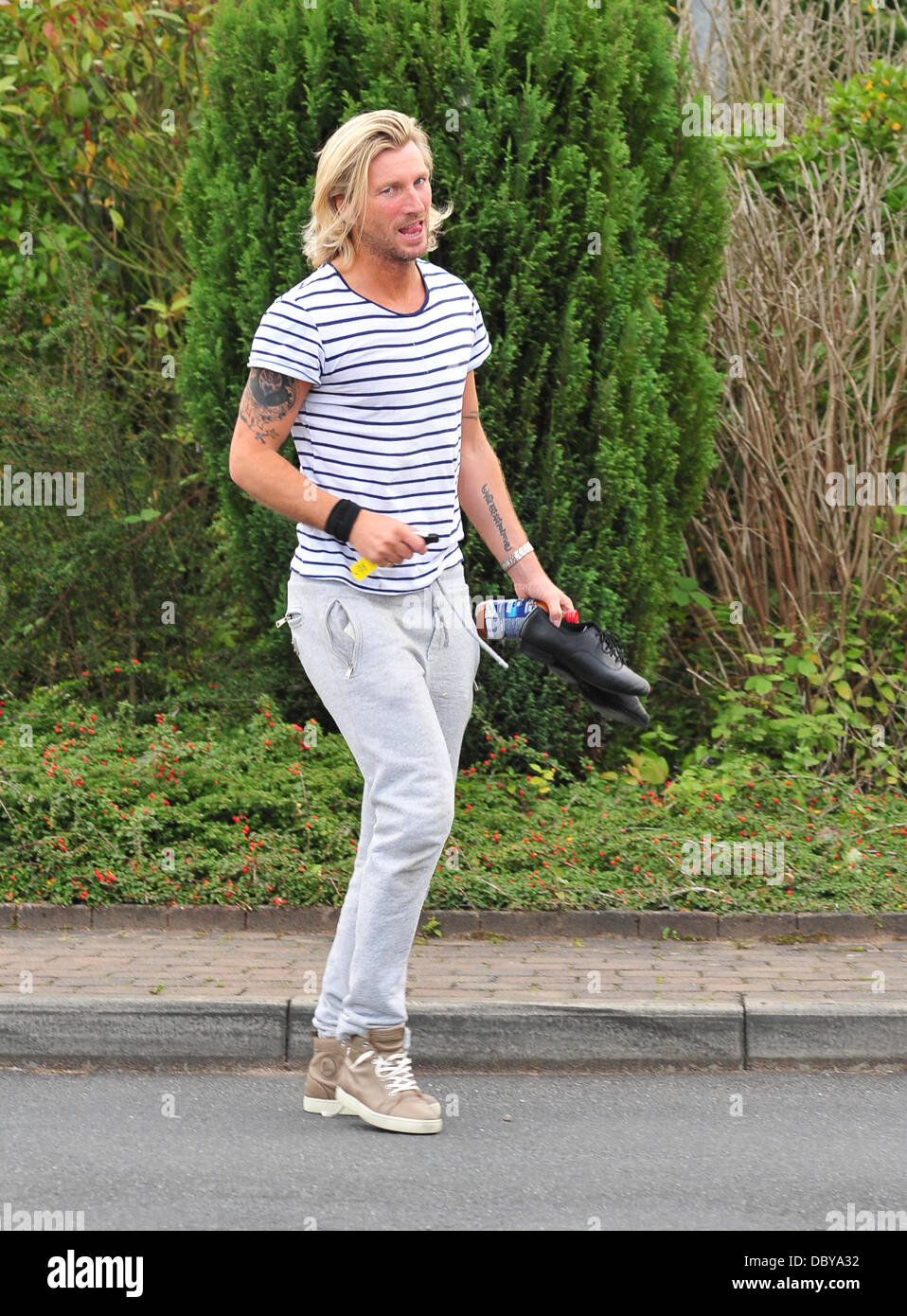 Robbie Savage arriving for 'Strictly Come Dancing' rehearsals ...