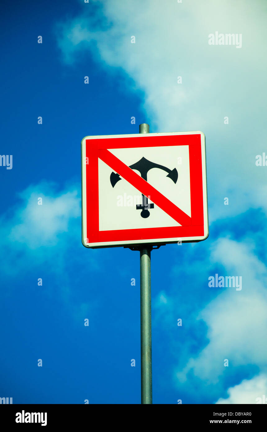 Road sign Anchor Stock Photo - Alamy